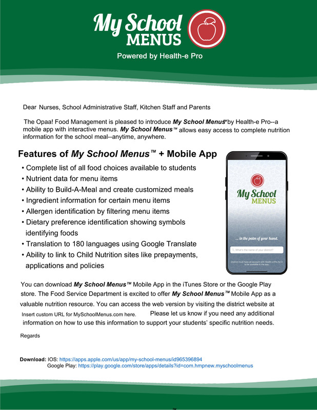 School Breakfast & Lunch Menu | Harmony-Emge School District #175